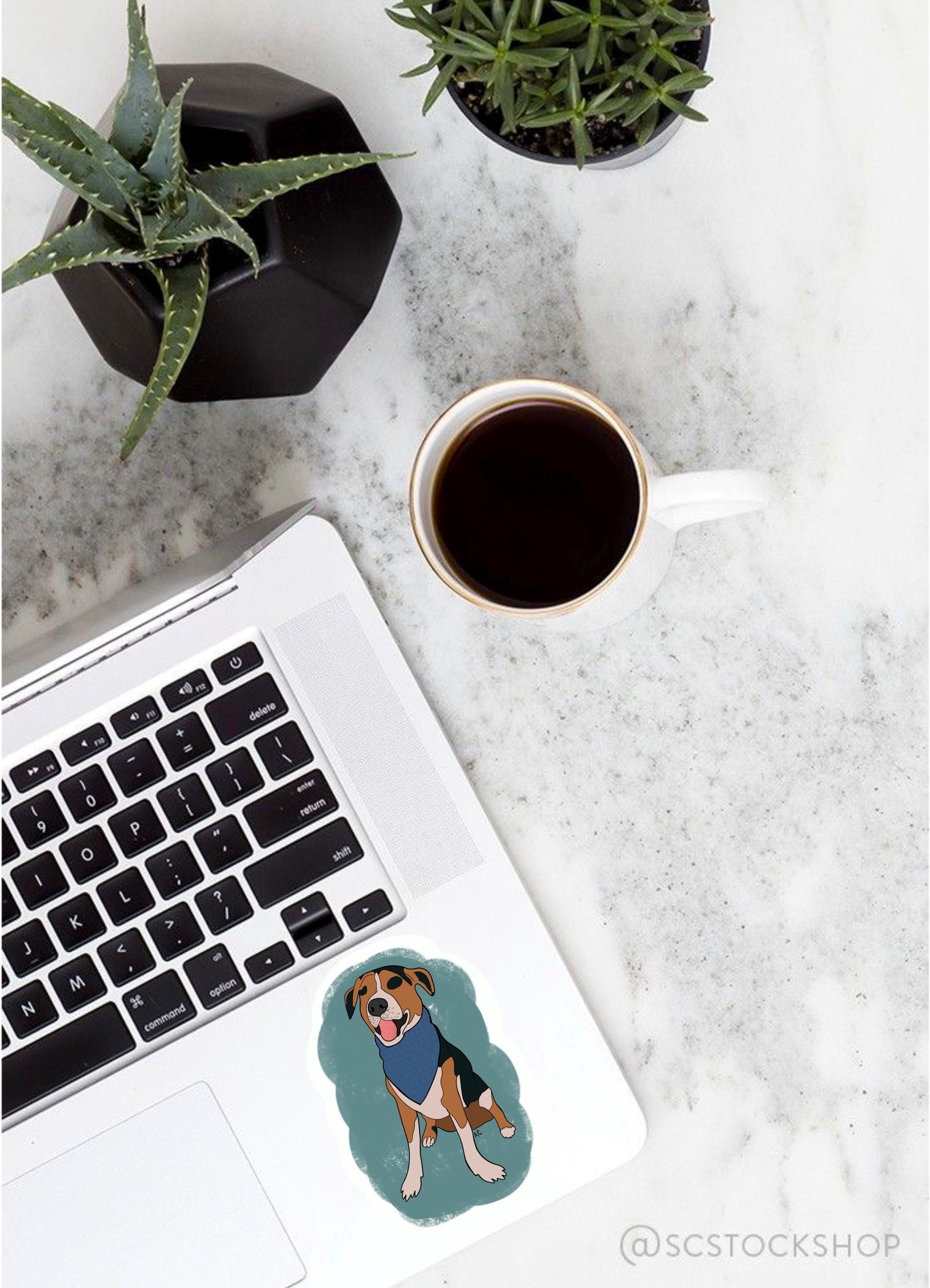 Custom Pet Minimalist Portrait & Stickers - Etsy