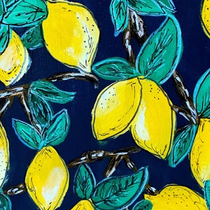 Lemon Abstract Bohemian Art Print - Etsy