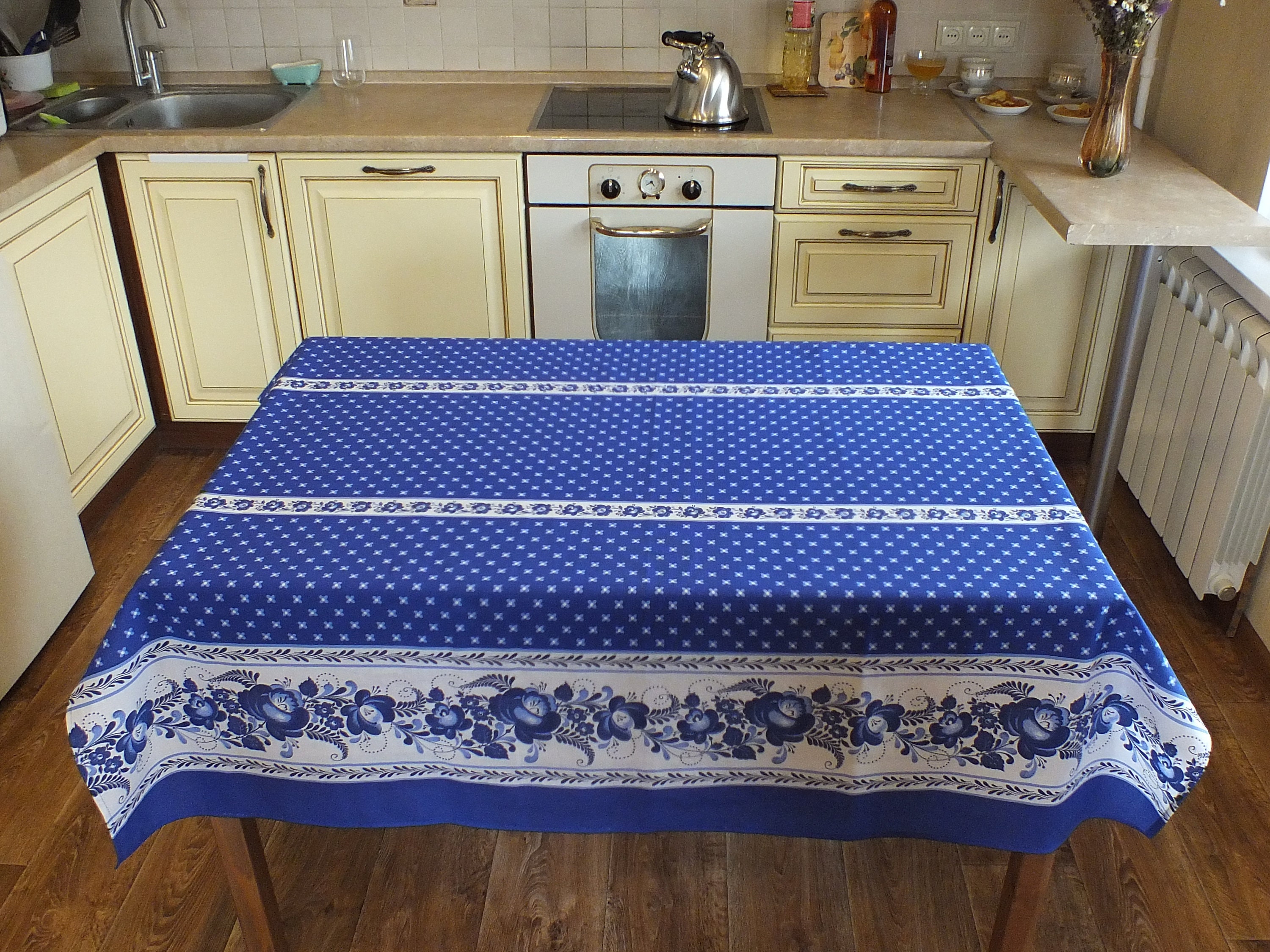 Russian Blue Gzhel Tablecloth Square 59x59 / 1.5 X 1.5m - Etsy