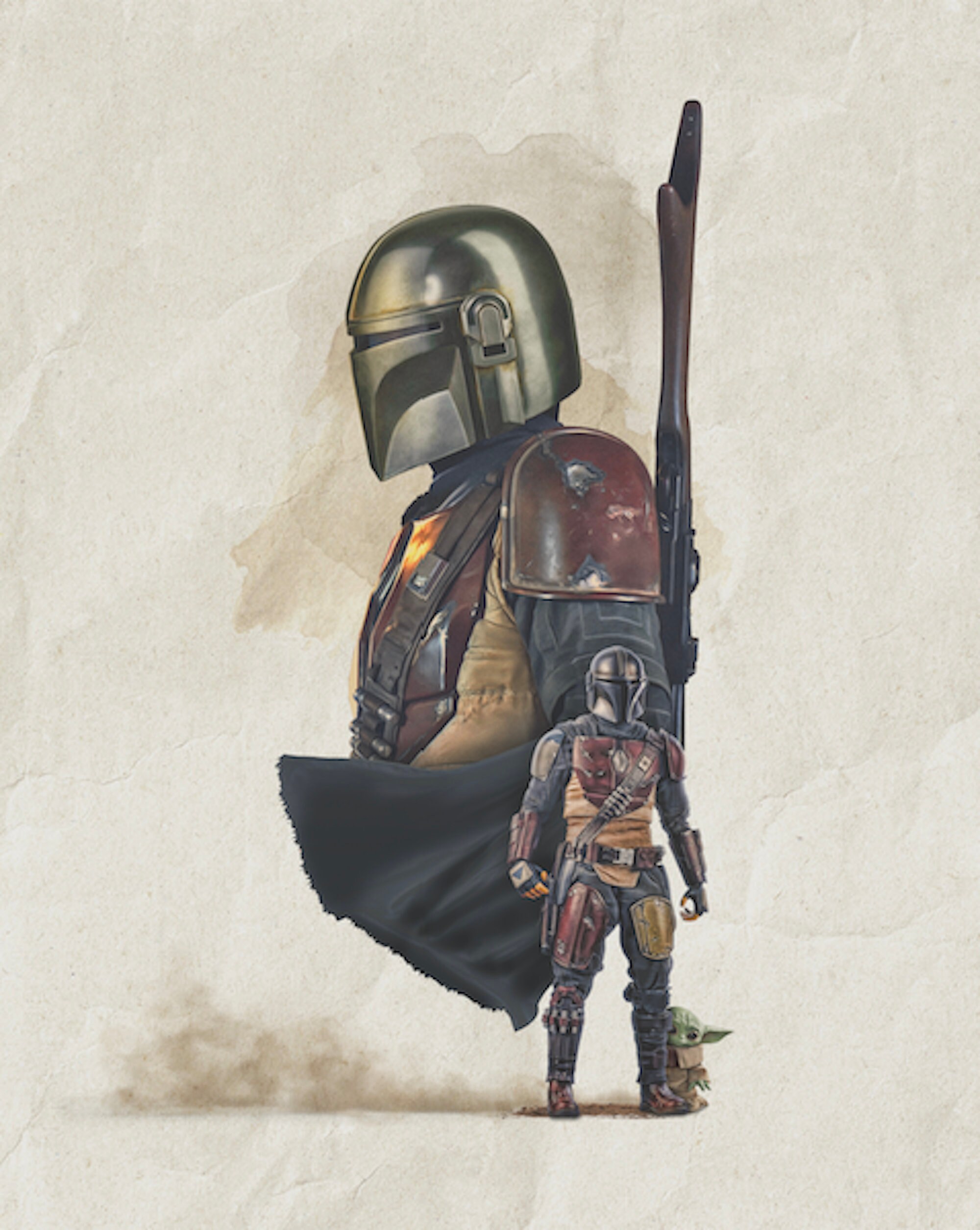 The Mandalorian Art Print Star Wars KORE Collection | Etsy