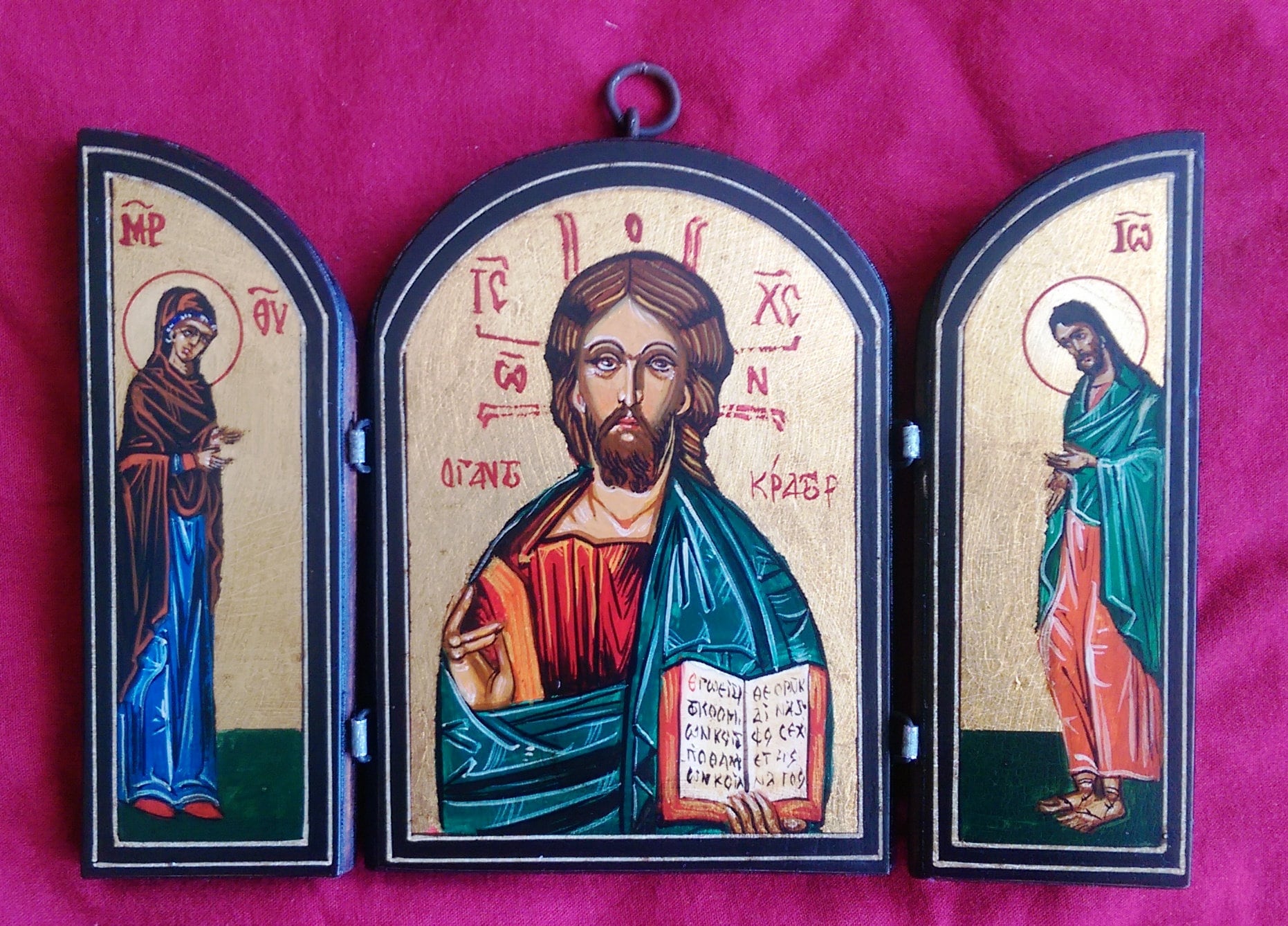 Buy Orthodox Handmade Hand-painted Triptych Depicting Jesus Online in ...