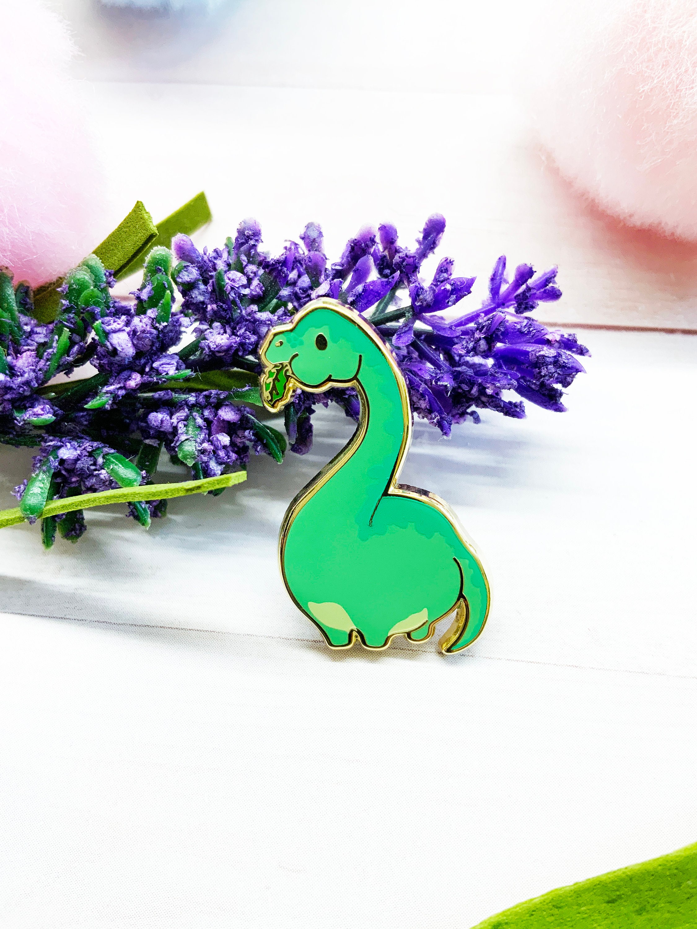 Kawaii Dinosaur Mini Brachiosaurus Long Neck Hard Enamel Pin - Etsy