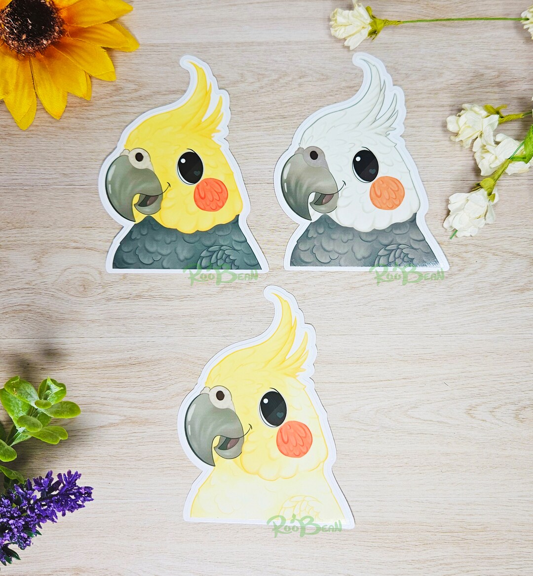 Vinyl Cockatiel Car Sticker - Water and Weatherproof - Peaker Stickers ...