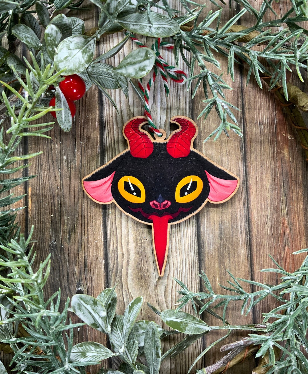 Krampus Ornament Wooden for Your Yule Holiday Pagen, Witch, Fun Creepy ...