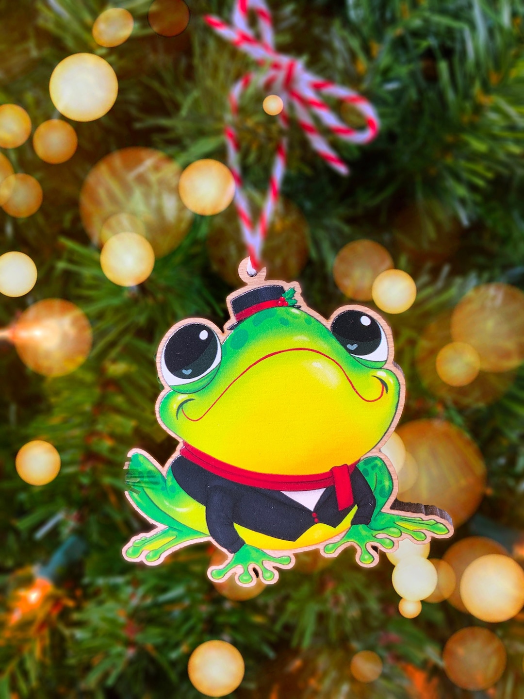 A Christmas Carol Frog Wooden Ornament - Etsy