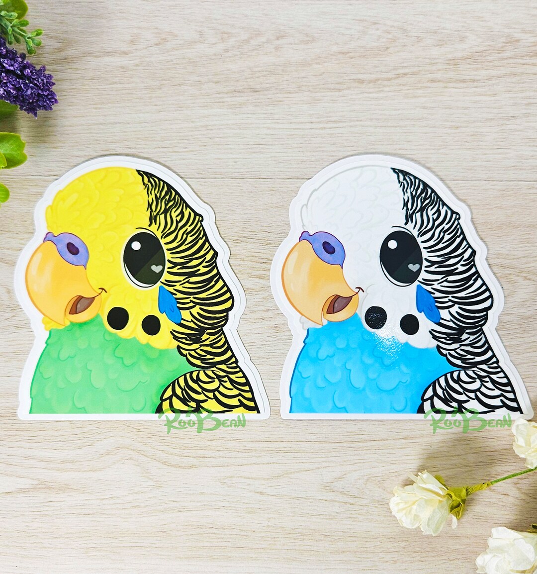 Vinyl Parakeet Car Peaker Sticker - Water and Weatherproof - Peeker ...