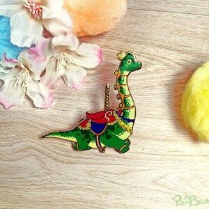 Brachiosaurus Dinosaur Carousel Enamel Pin - Ride Into Nostalgia ...