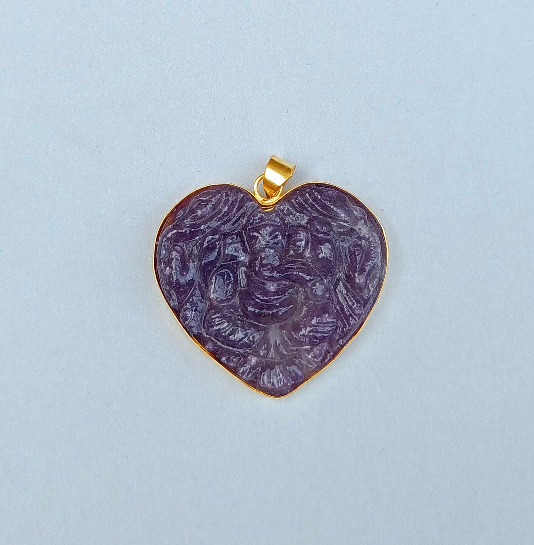 Unique Lepidolite Ganesh Jewelry |carved Lepidolite Stone Ganesh ...