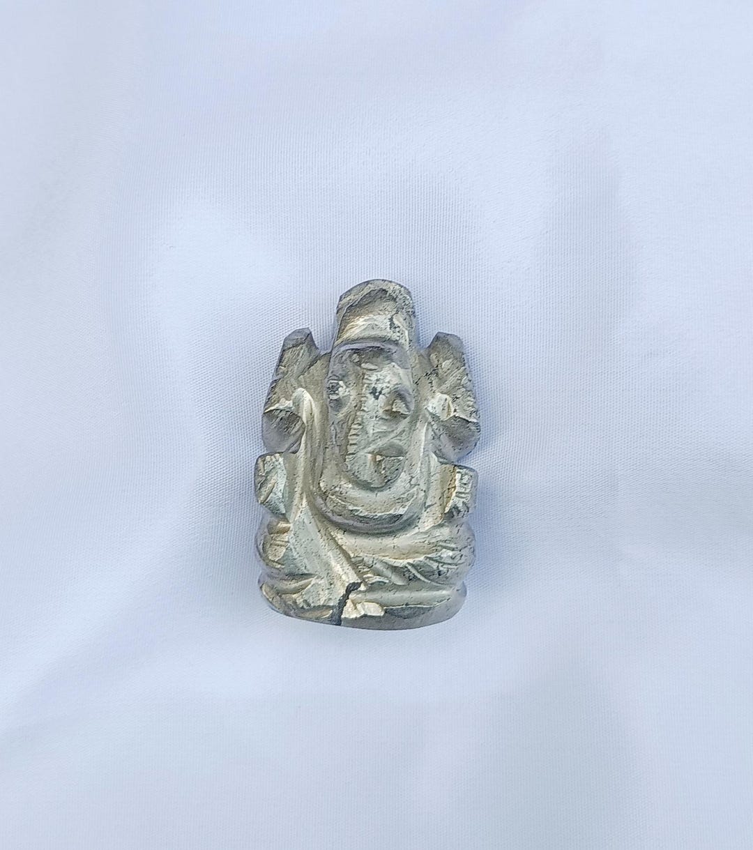 Carved Pyrite Stone Ganesh Statue | Natural Stone Pyrite Ganesh ...