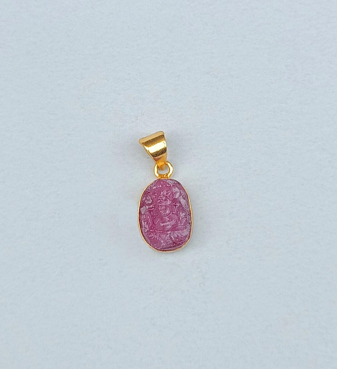 Ruby Hand Carvig Lord Ganesh Pendant | Ruby Ganesh Jewelry | Natural ...