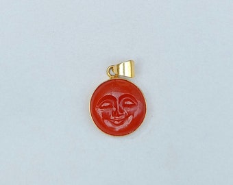 Moon Face Necklace - Etsy