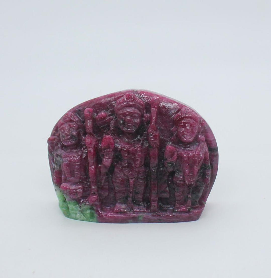 Natural Ruby Ram Darbar Statue, Shri Ram Sita Lakshman Hanuman Idol ...