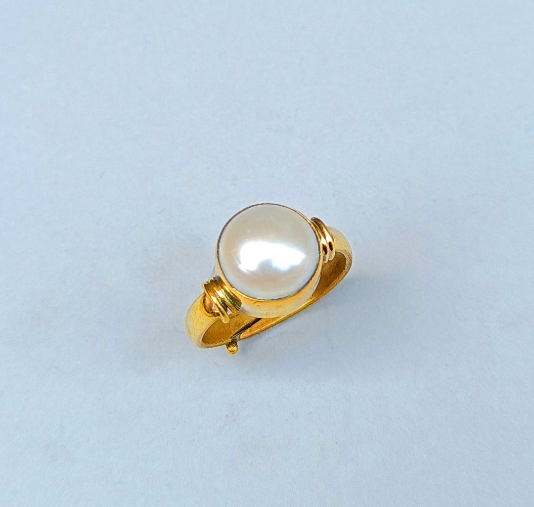 Dainty Pearl Jewelry handcrafted Pearl Ring pearl Ring for Women gold ...