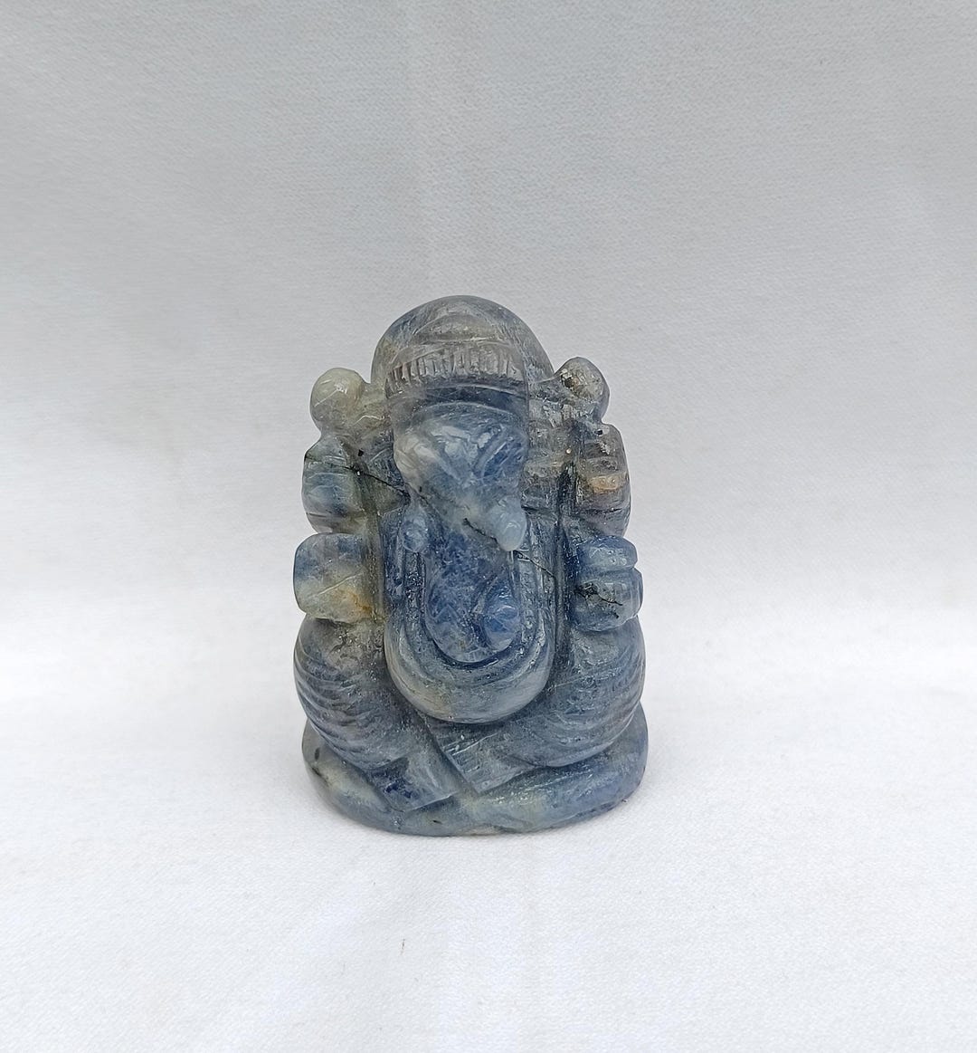 Genuine Sapphire Lord Ganesh Idol Statue Blue Sapphire Gemstone Ganesh ...