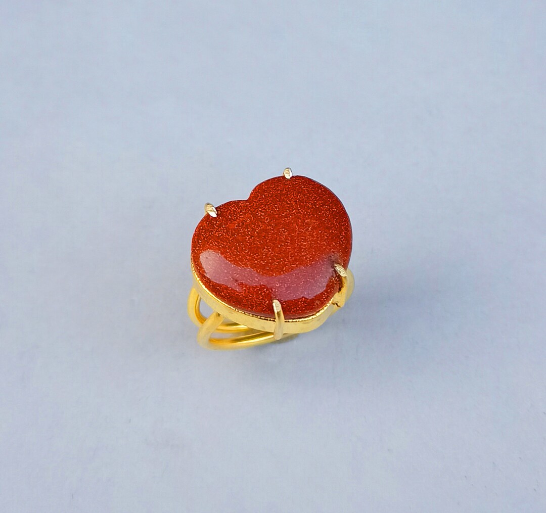 Handmade Stone Sun Sitara Ring | Gold Ring | Sun Sitara Stone Ring for ...