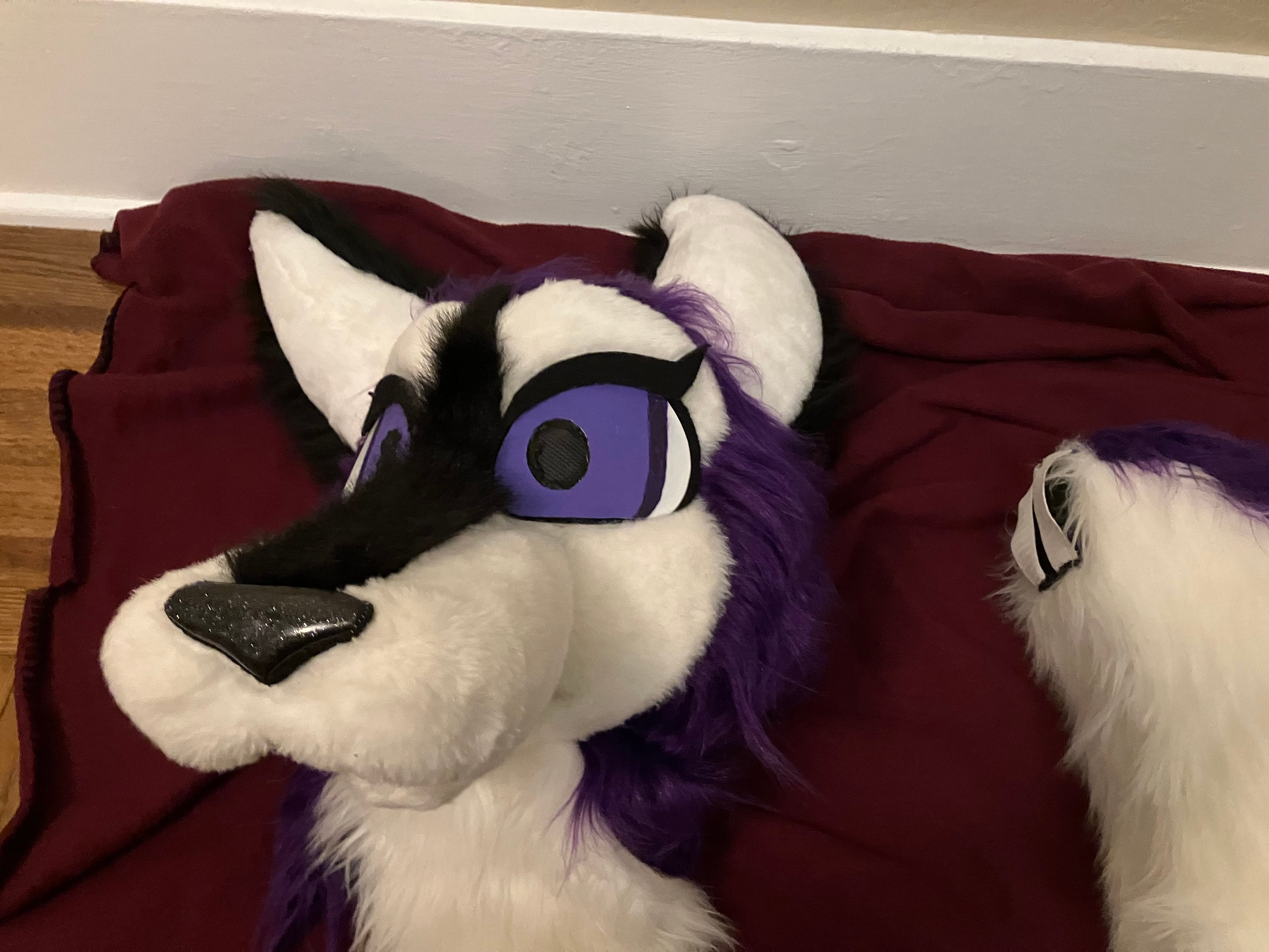 Purple Lavafox Fursuit 2017 Head and Tail Set Fursuit Mini Partial Used ...