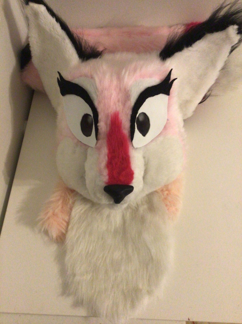 NEED GONE Pink Vixen or Fox Fursuit Mini Partial Head and - Etsy