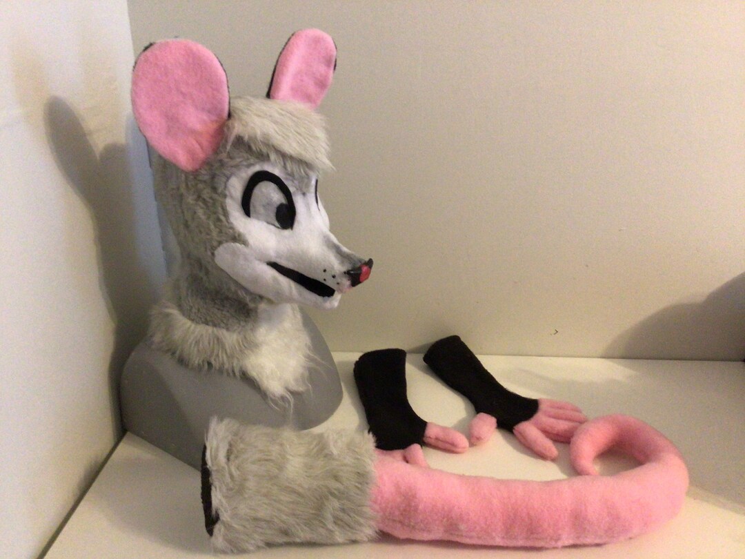 Opossum Fursuit Mini Partial Premade Possum Rat Mouse Fur Suit - Etsy