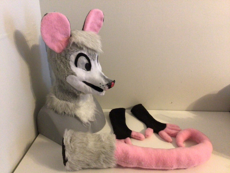 Opossum Fursuit Mini Partial Premade Possum Rat Mouse Fur Suit - Etsy