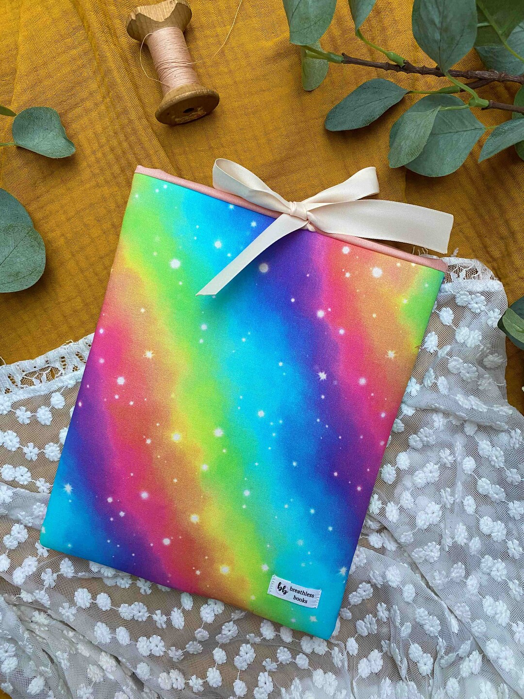 Rainbow Booksleeve | Padded Book Sleeve | Bookcover - Etsy