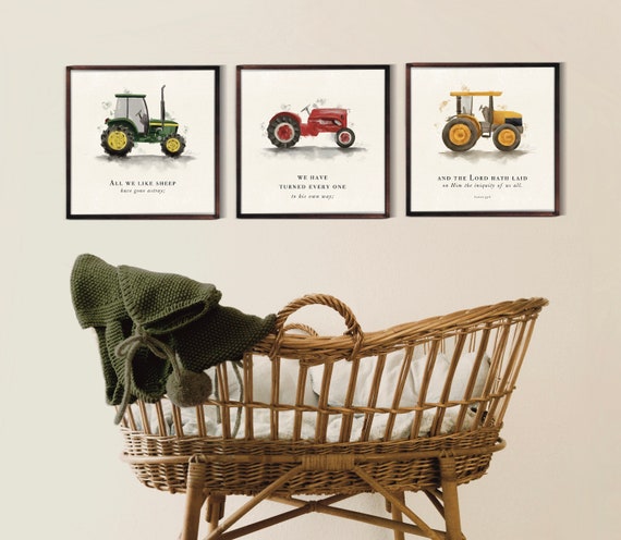 KJV Printables Tractor Nursery Prints Boys Nursery Decor - Etsy