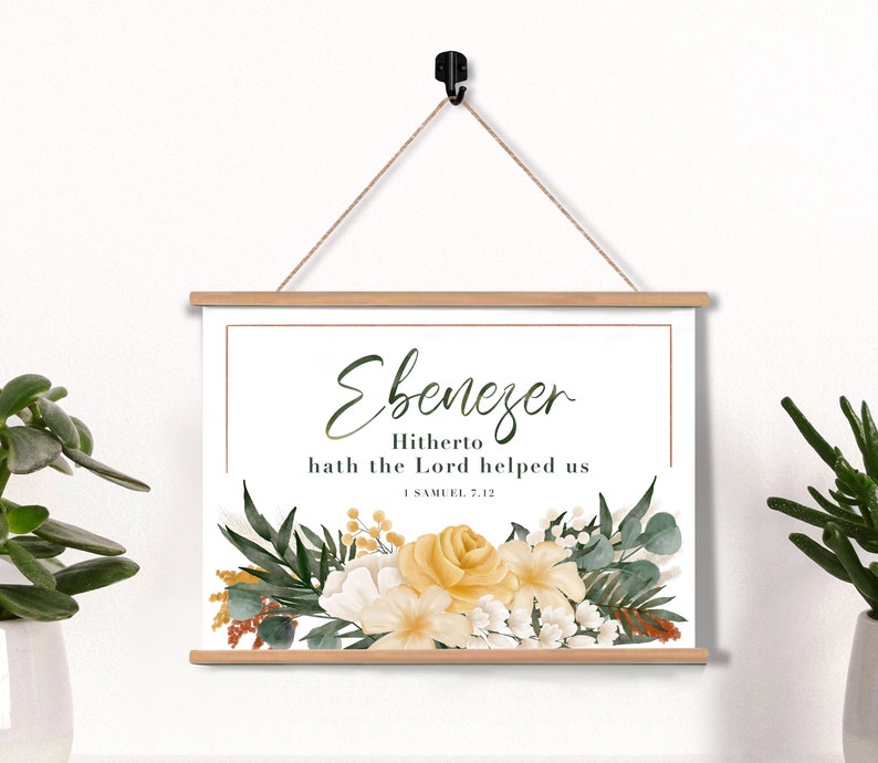 KJV Printables, Ebenezer, Living Room Prints, Digital Download Wall Art ...