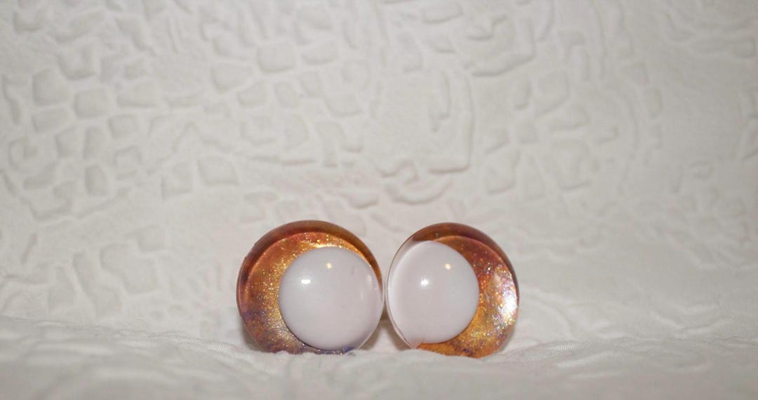 Hand-painted Color-shifting Safety Eyes: Toffee Twinkle Amigurumi Eyes ...