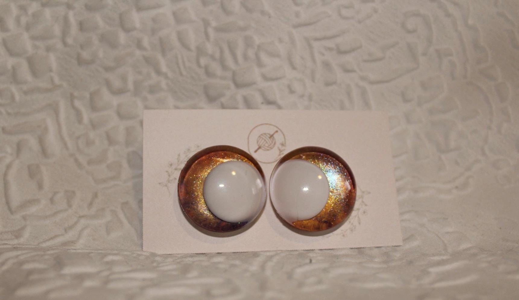 Hand-painted Color-shifting Safety Eyes: Toffee Twinkle Amigurumi Eyes ...