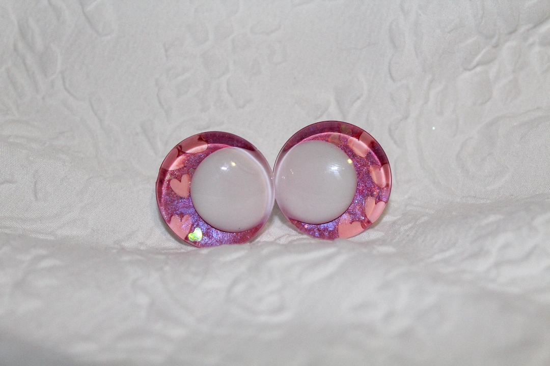 Hand-painted Color-shifting Safety Eyes: Cupid's Cotton Candy, Glittery ...