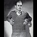 1930s Fitted V Neck Weave Knit "penobscot" Sweater/ 1934 Minerva Men's ...