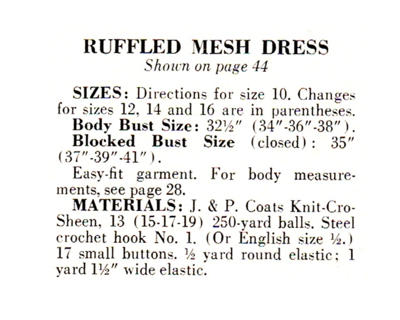 1960s Victorian Ruffled See Through Mesh Dress/ Crocheted Lace Dress ...