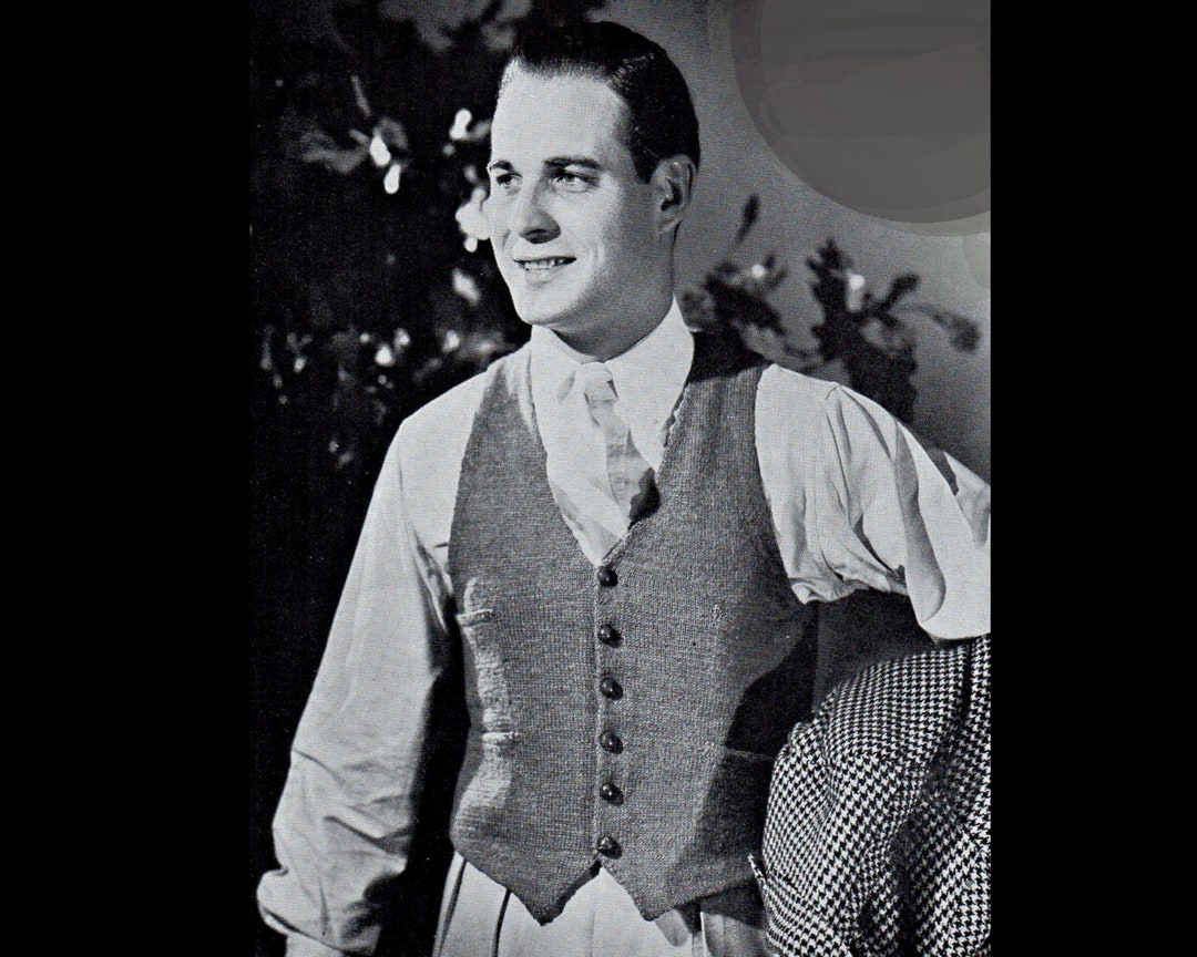 1930s Knitted "pinehurst" Dressy Vest/ 1934 Minerva Men's Book - Etsy