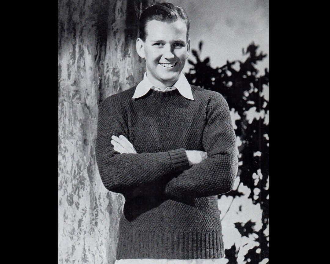 1930s "bretton Woods" Seed Stitch Knitted Pullover Sweater/ 1934 ...