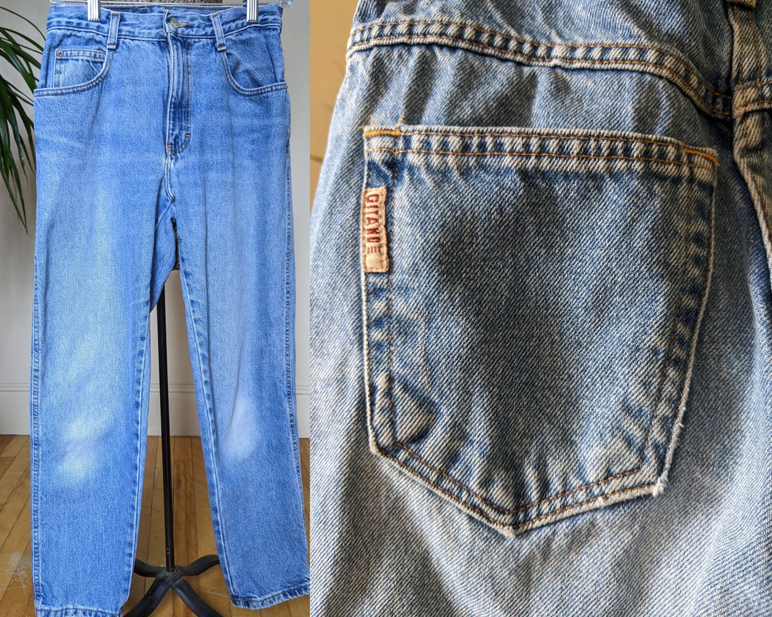 Light Stone Wash Straight GITANO Jeans/ Size 6 Short/ Natural Authentic ...