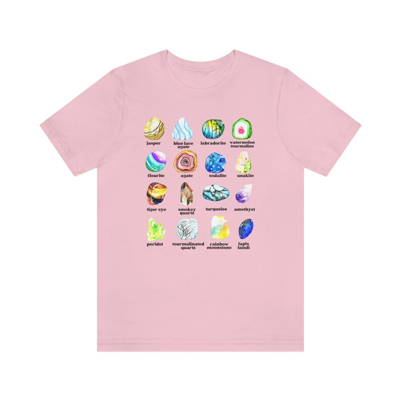 Crystal Shirt Mystical Shirt Gemstone and Minerals Shirt Gift for Rock ...