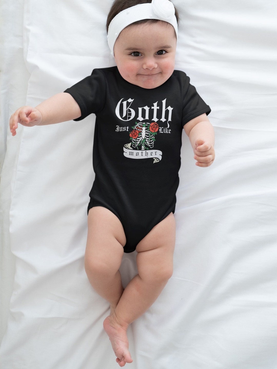 Goth Baby Clothes, Goth Baby Shower Gift, Skeleton Baby Bodysuit, Alt Baby Clothes, Dark ...