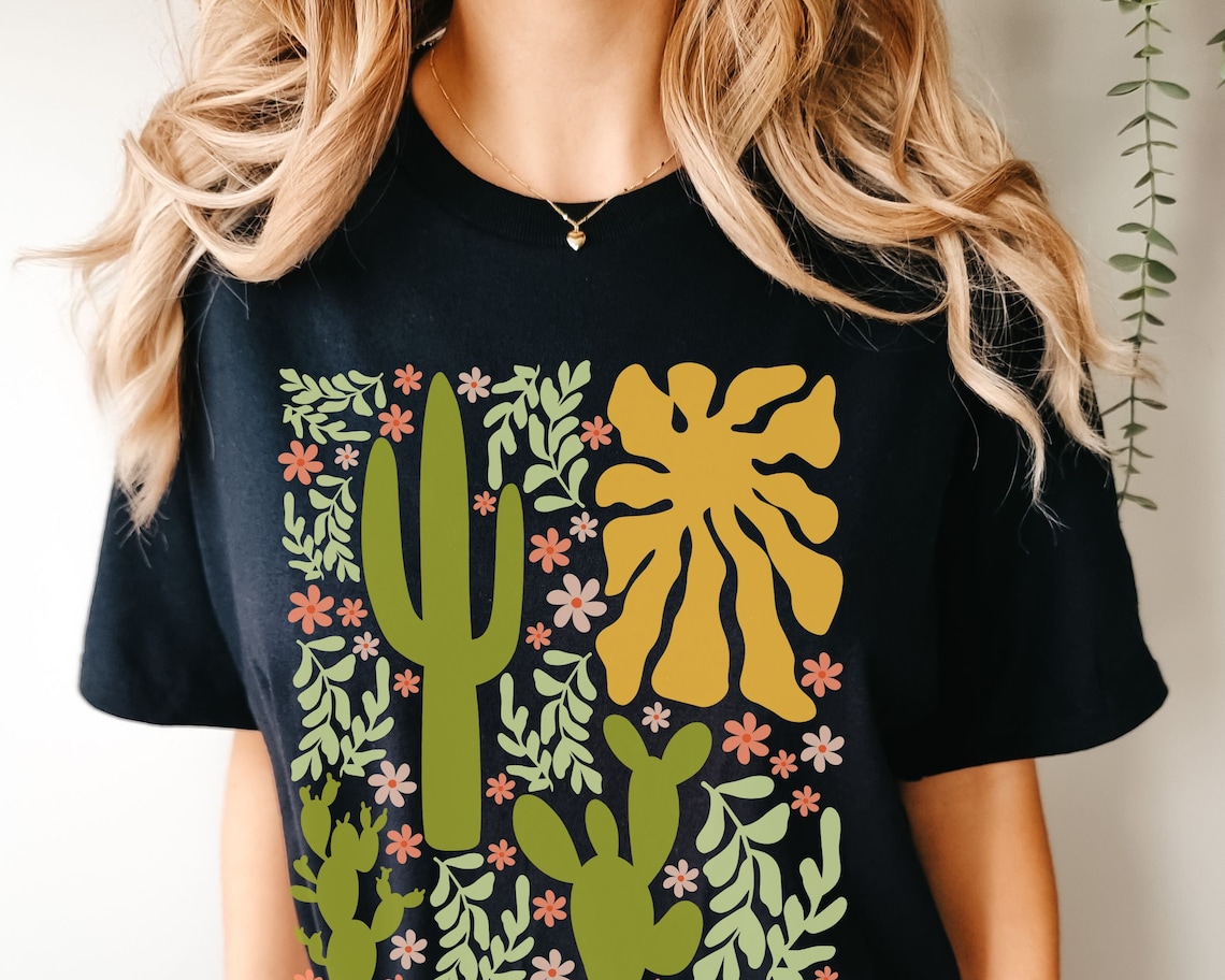 Cactus Tshirt Wild Flowers Shirt Comfort Colors BOHO Wildflowers Sun ...