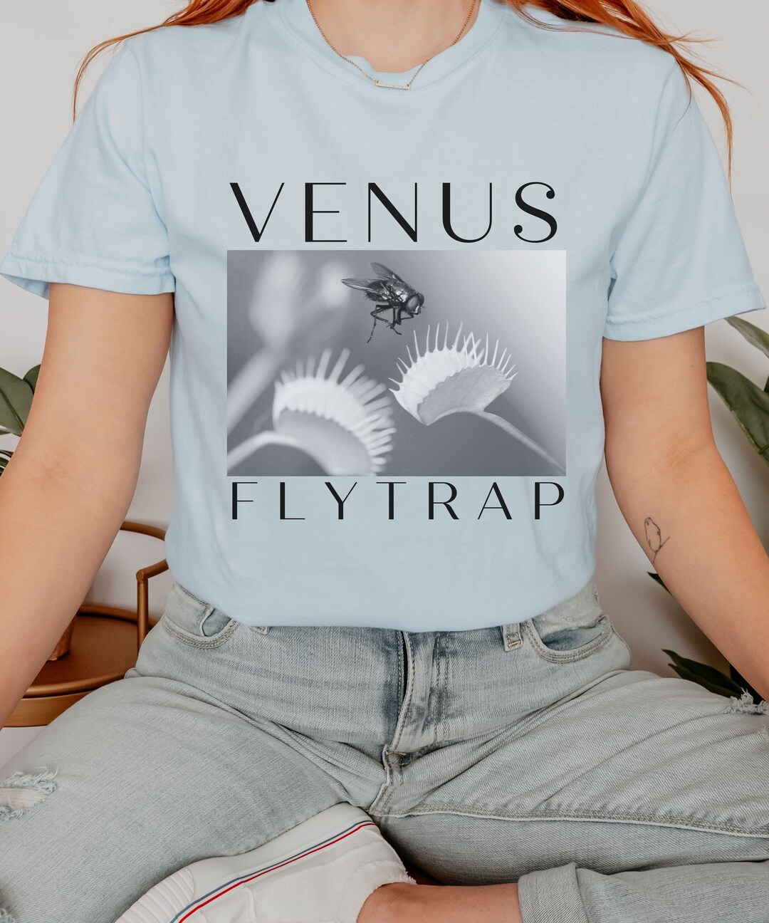 Venus Flytrap Shirt, Carnivorous Plant Lover Band Style Tee Venus Fly ...
