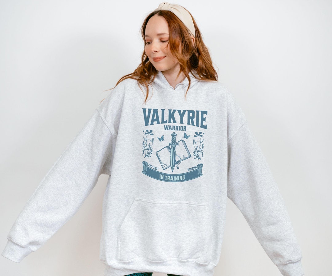 Valkyrie Hoodie Silver Flames, Warrior in Training Licensed SJM Merch ...