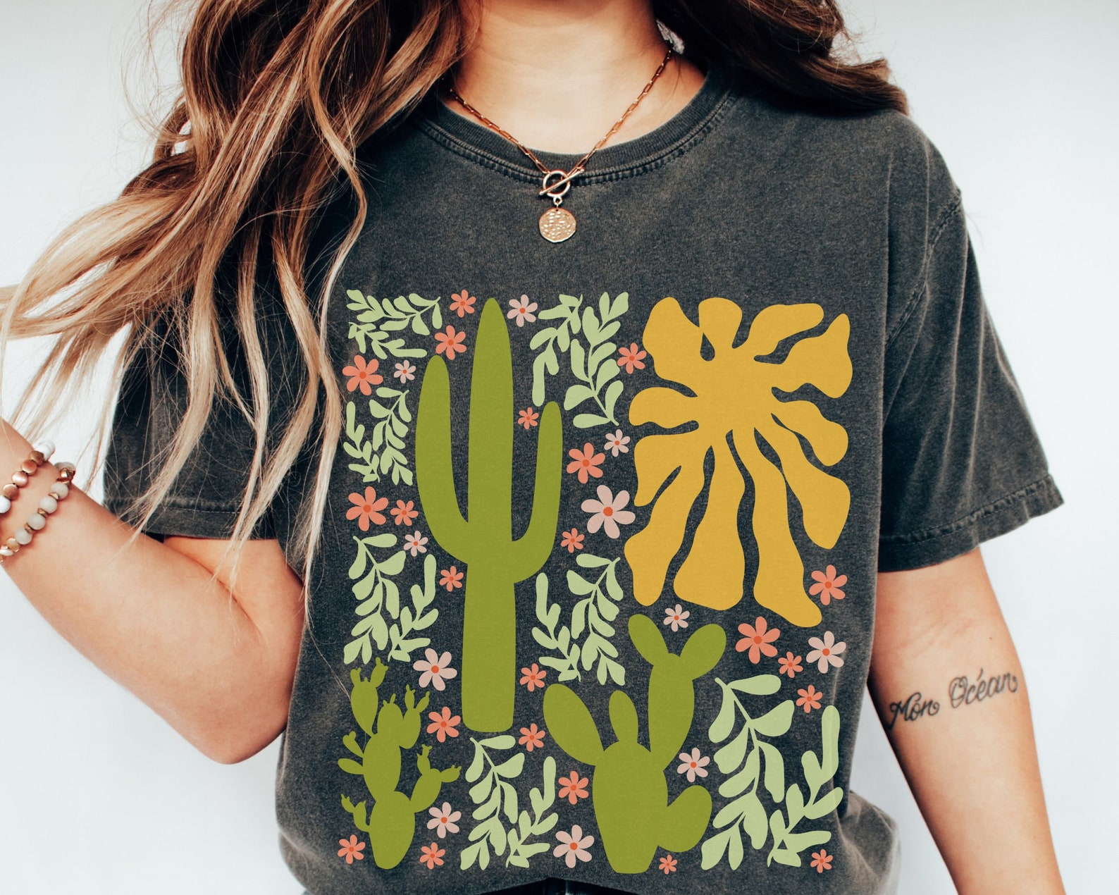Cactus Tshirt Wild Flowers Shirt Comfort Colors BOHO Wildflowers Sun ...