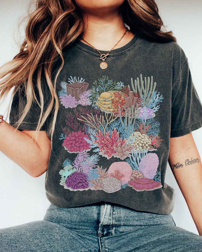 Coral Reef Shirt Comfort Colors Ocean Shirt Oceancore Mermaidcore ...