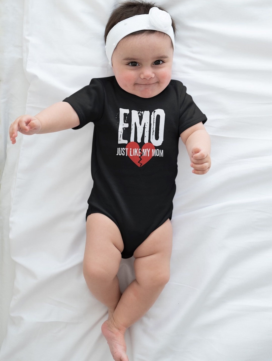 Emo Baby Clothes, Emo Aesthetic, Grunge Baby Bodysuit, Emo Like Mom ...