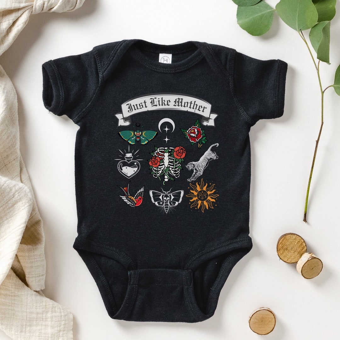 Goth Baby Girl Clothes Tattoo Baby Bodysuit Alt Baby Clothes Baby Girl ...