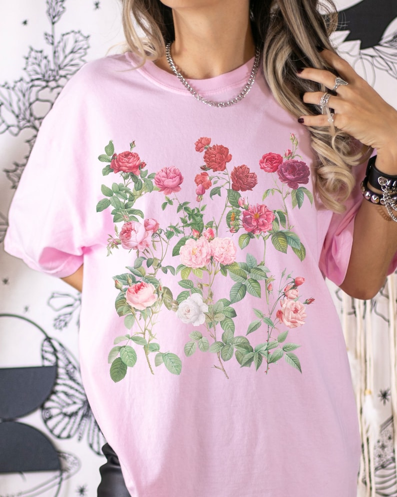 Vintage Rose Shirt Comfort Colors Shirt June Birth Flower Shirt ...