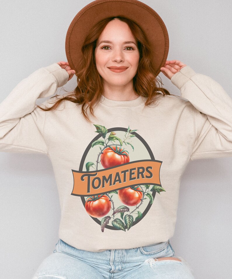 Tomaters Sweatshirt Garden Sweatshirt Cottage Core Clothes Tomato Shirt ...