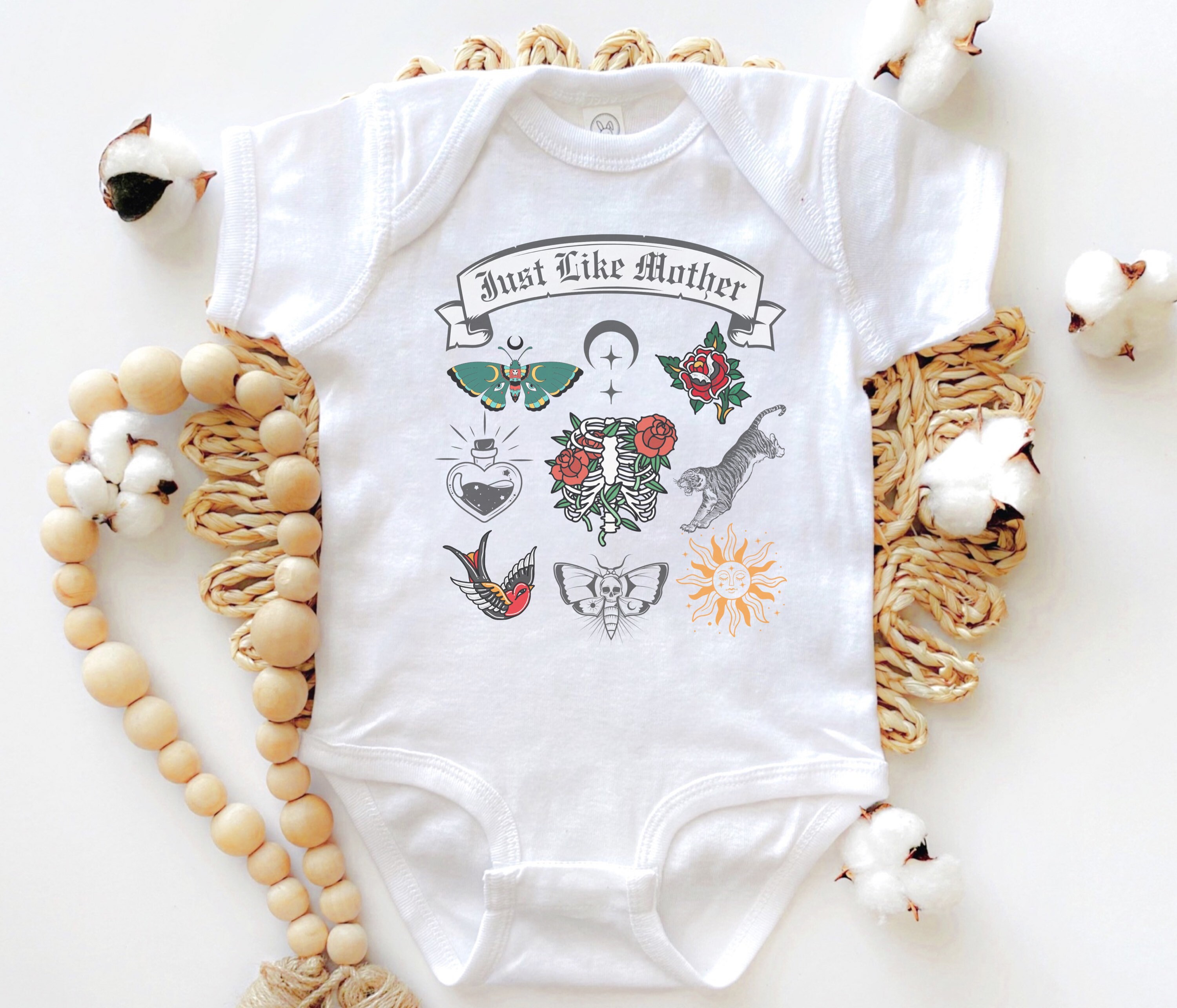 Goth Baby Girl Clothes Tattoo Baby Bodysuit Alt Baby Clothes Baby Girl ...