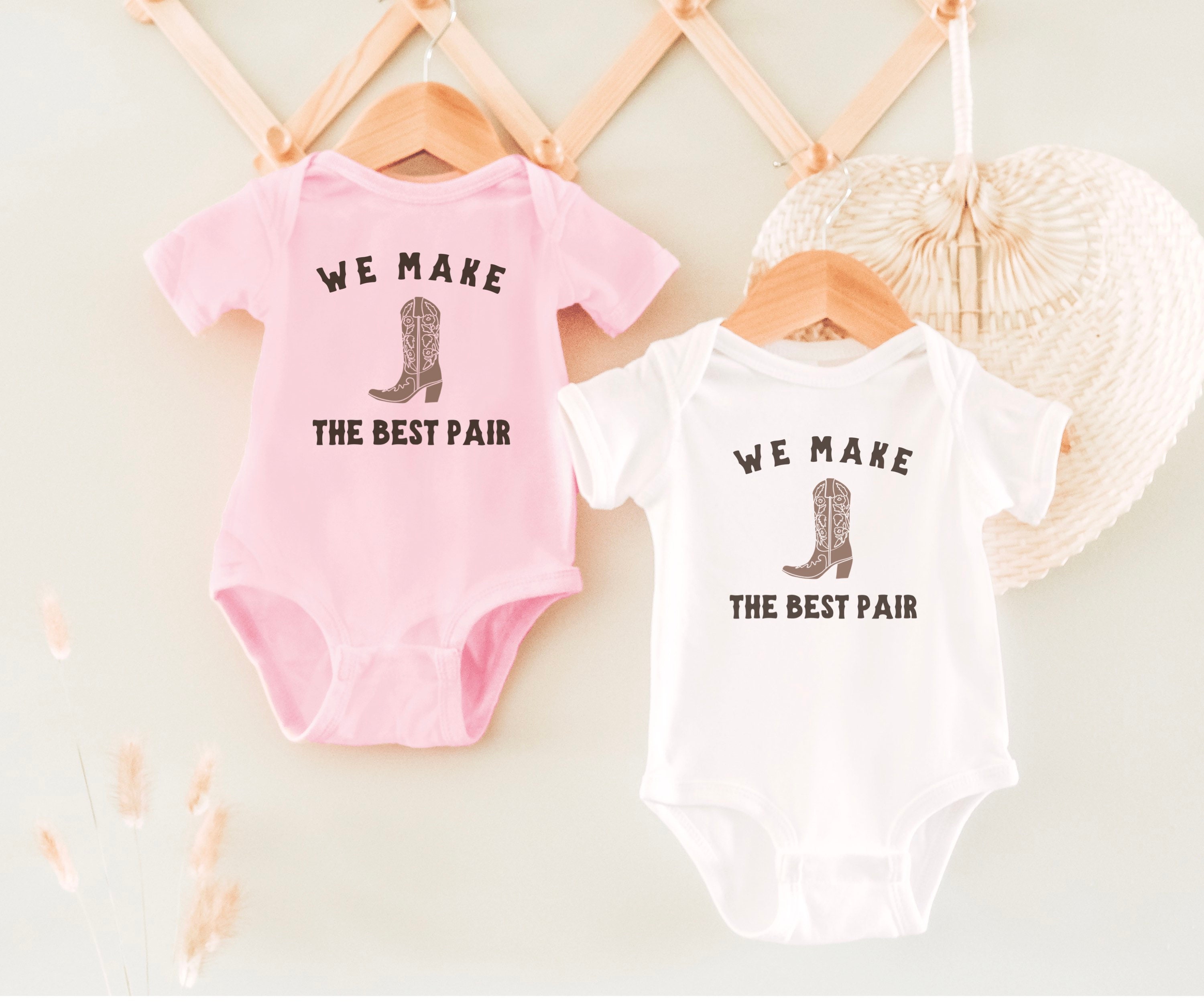 Baby Girl Best Friends Bodysuit Cowgirl Best Friends Baby Besties Twin ...