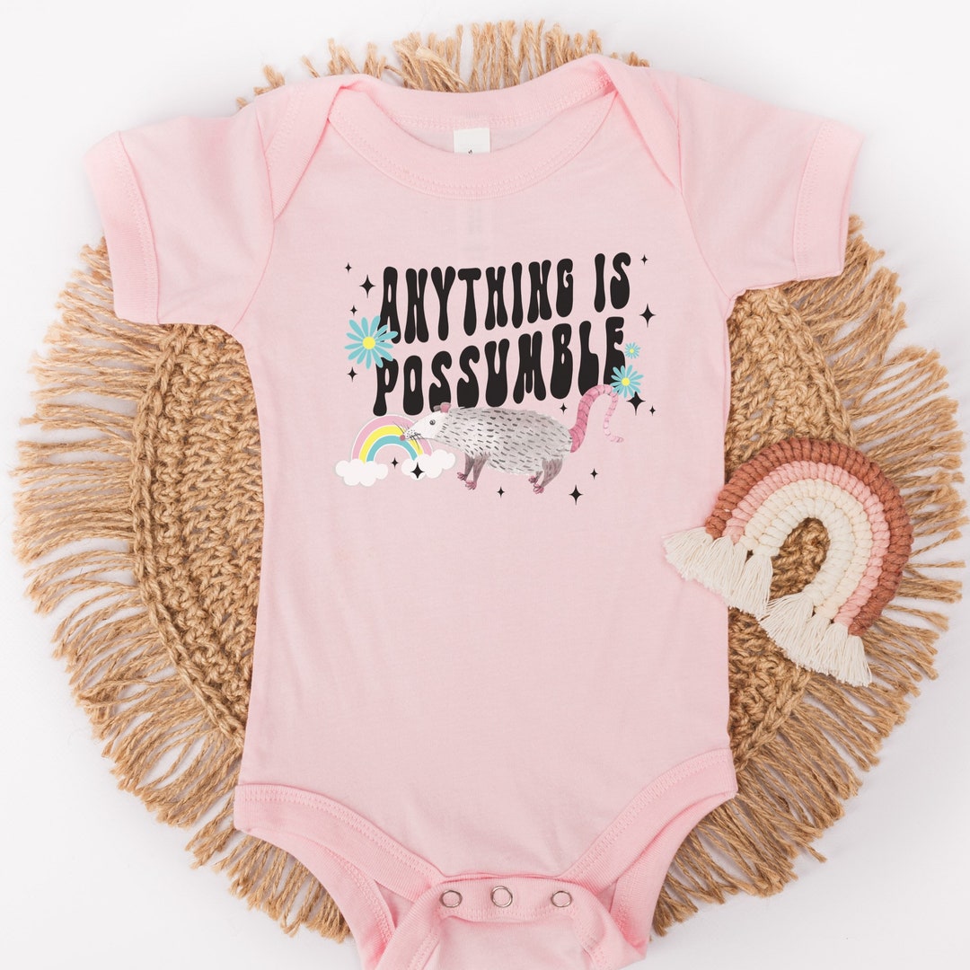 Possum Baby Bodysuit, Opossum Shirt for Infant, Rainbow Baby, Anything ...