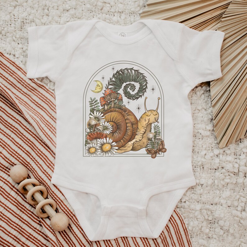 Snail Bodysuit Witchy Goblincore Cottagecore Baby Boho Baby Clothes ...