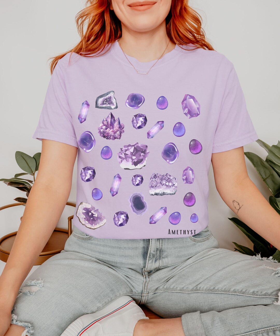 Amethyst Shirt Gem and Mineral Shirt Crystal Shirt February Birth Month ...